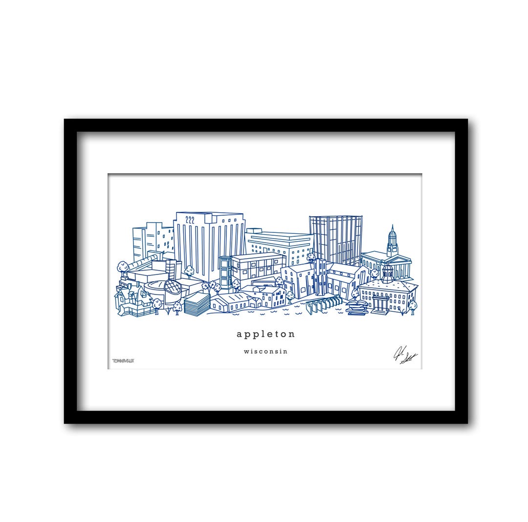 Appleton Wisconsin Skyline Artwork Graduation Gift Wall Decor - Etsy