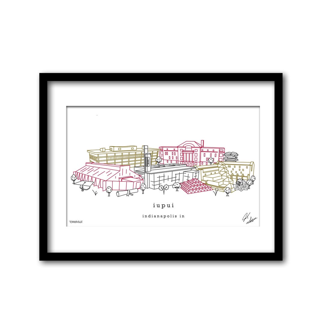 IUPUI Campus Skyline Artwork Graduation Gift Wall Decor - Etsy