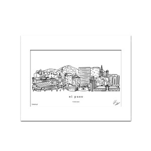El Paso Texas Skyline Artwork Graduation Gift Wall Decor - Etsy