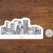 Tulsa Oklahoma Minimalist Skyline Waterproof Sticker - Etsy
