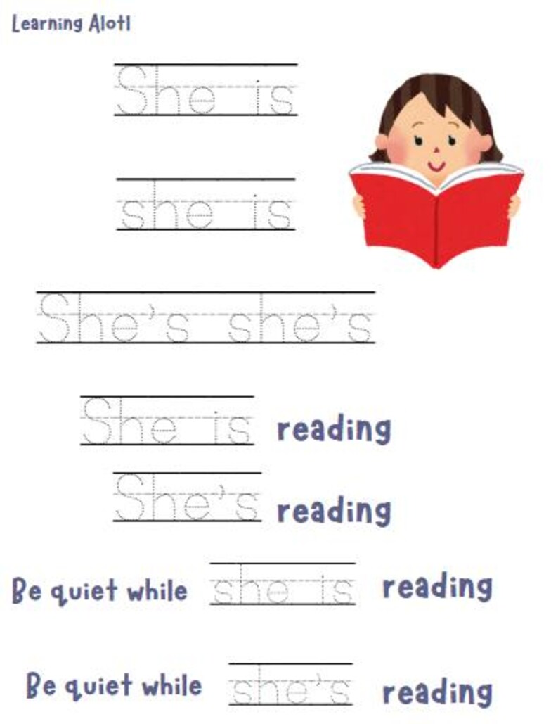 English Pronouns and Verb-ing - Handwriting Worksheet - English Grammar ...