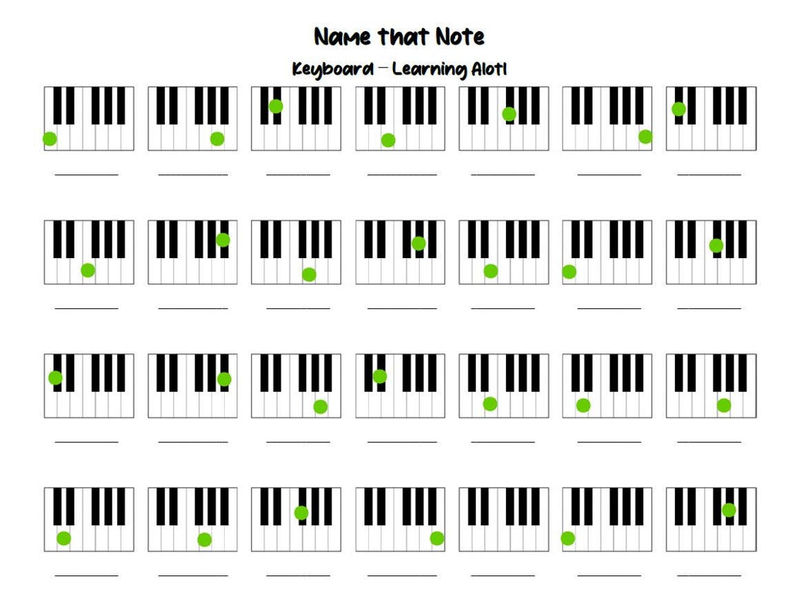 Music Learning - Note Naming Bundle - Music Theory - Learn Piano ...