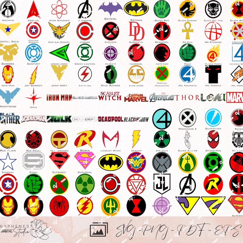 Superhero Logo Svg - Etsy