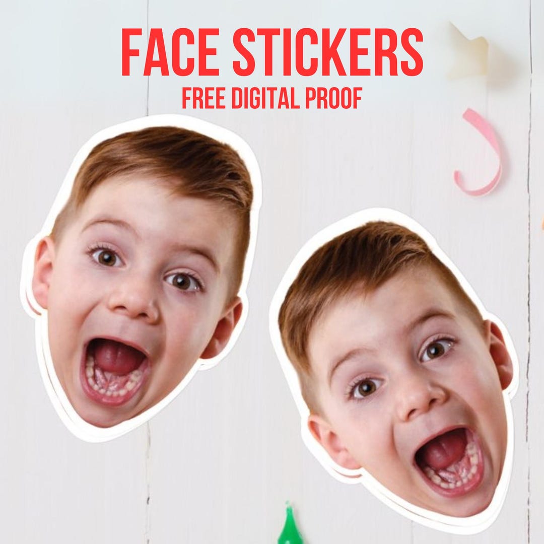 Custom Face Confetti Sticker Bachelorette Party Birthday Party Face ...