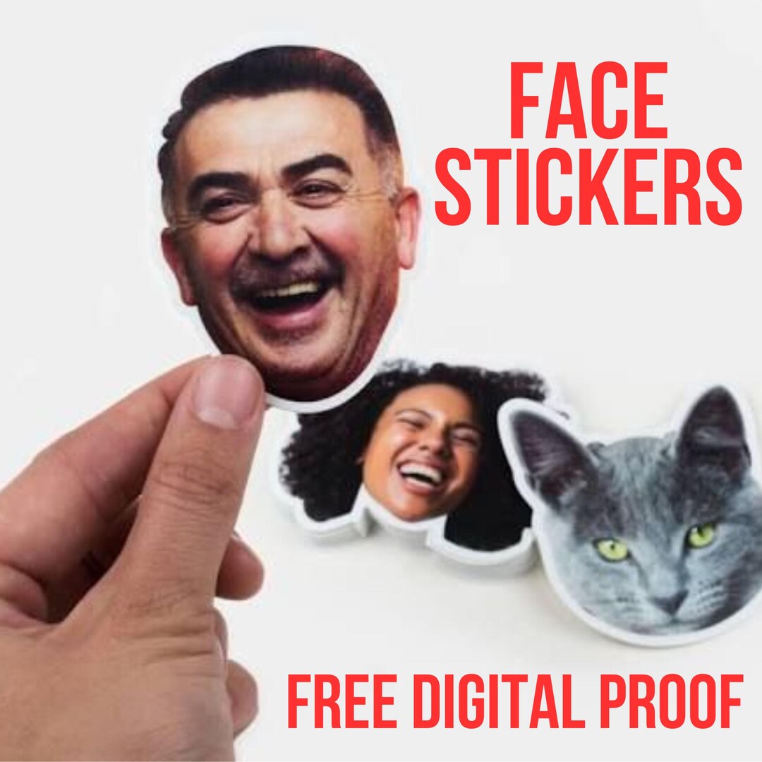 Personalized Custom Face Stickers, Unique Face Confetti Stickers From ...
