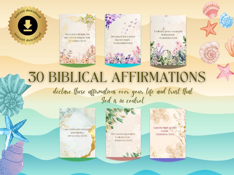 Scripture Affirmation Cards for Kids: Bible Verse Inspiration - Etsy