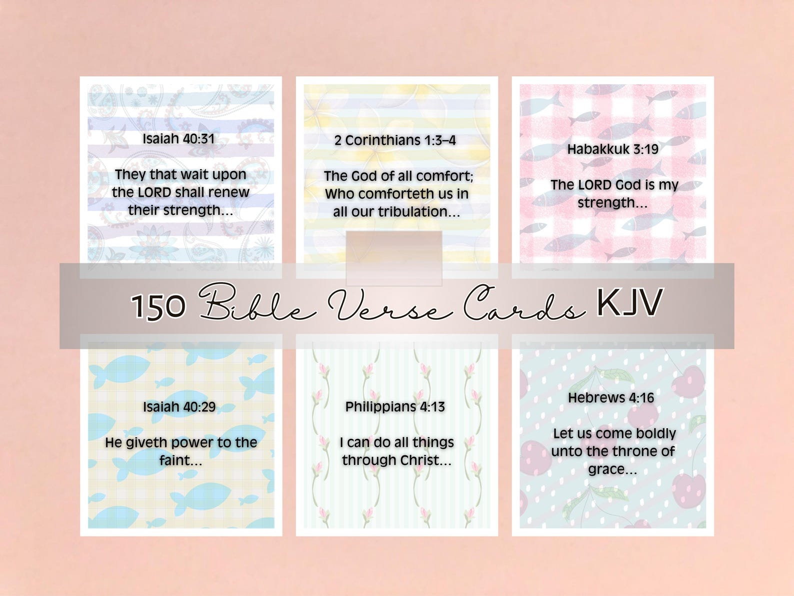 Printable KJV Bible Verse Cards|homeschooler Bible|bible Homeschooling ...