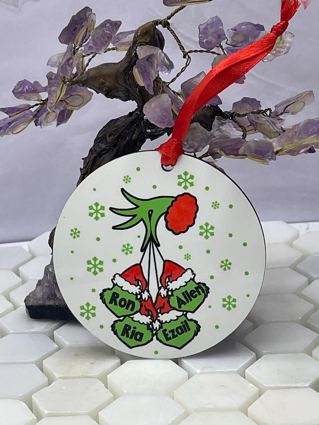 Personalized Grinch Ornaments - Etsy