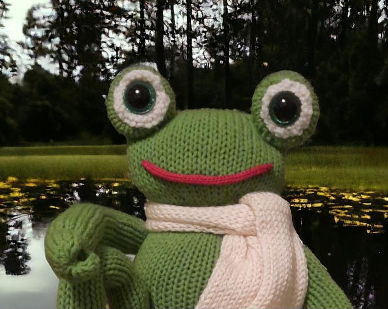 Handmade Knit Frog, Unique Collectable Doll, Whimsical Home Decor, Gift ...