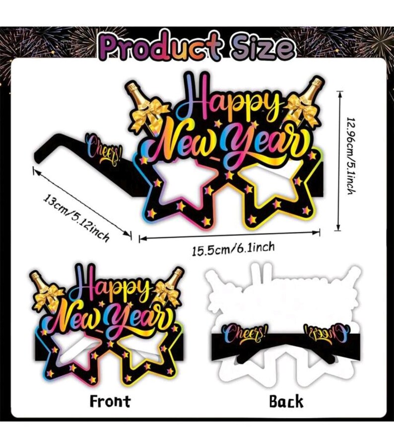 Happy New Year 2025 Paper Glasses - Etsy