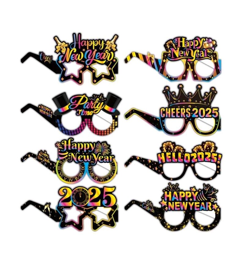Happy New Year 2025 Paper Glasses - Etsy
