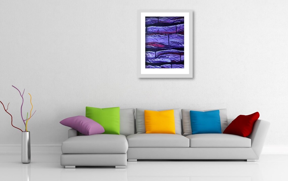 Purple Rain Art Print Abstract Art Abstract Art Print | Etsy