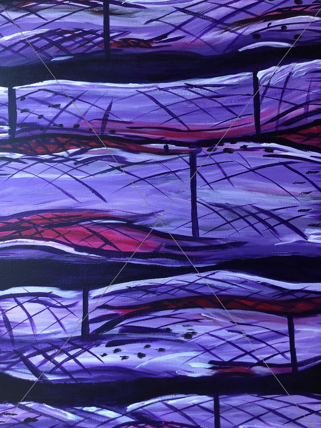 Purple Rain Art Print, Abstract Art, Abstract Art Print, Contemporary ...