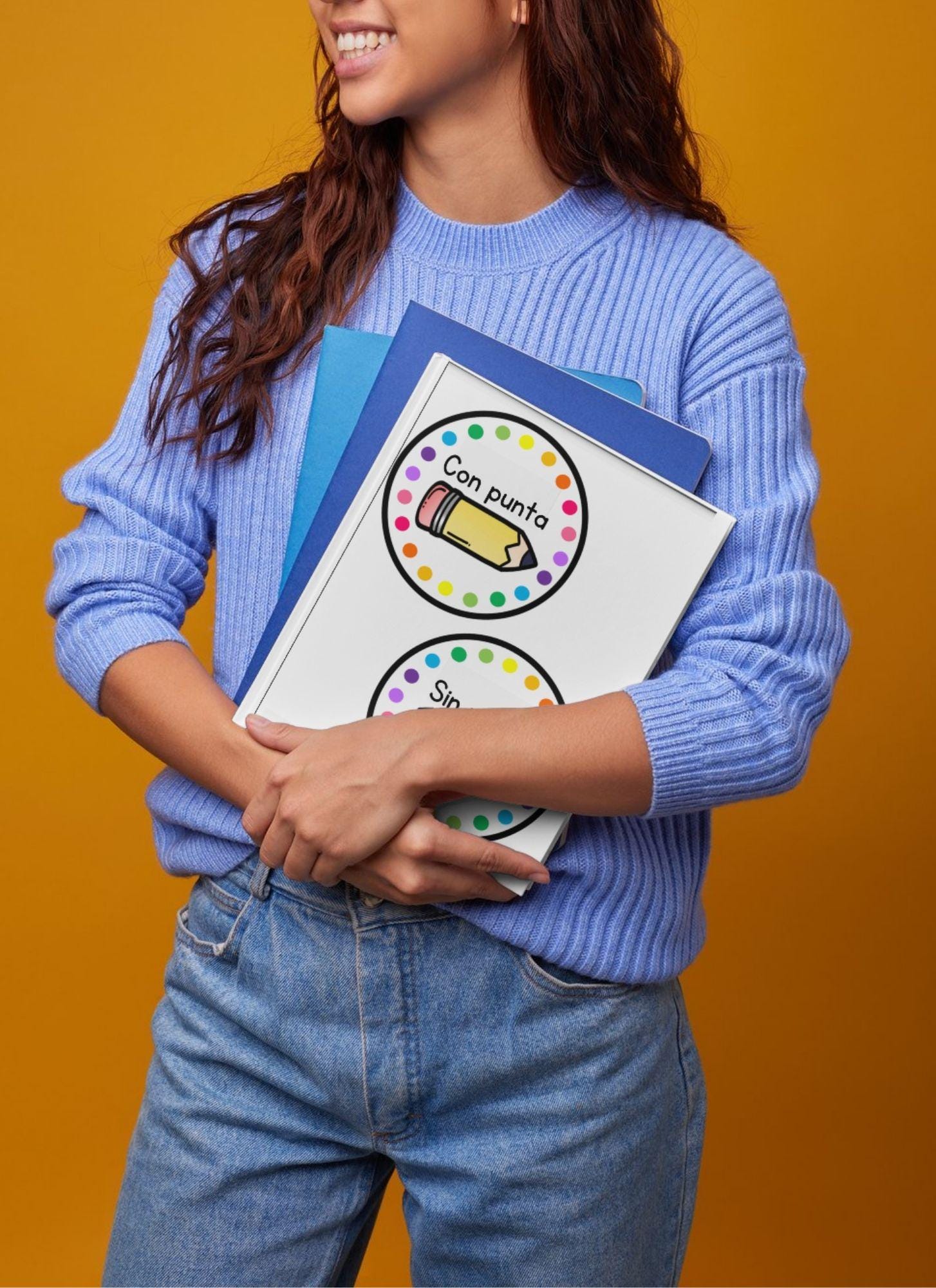 Pencil Labels in Spanish/ Digital Download/ Cute Pencil Label ...