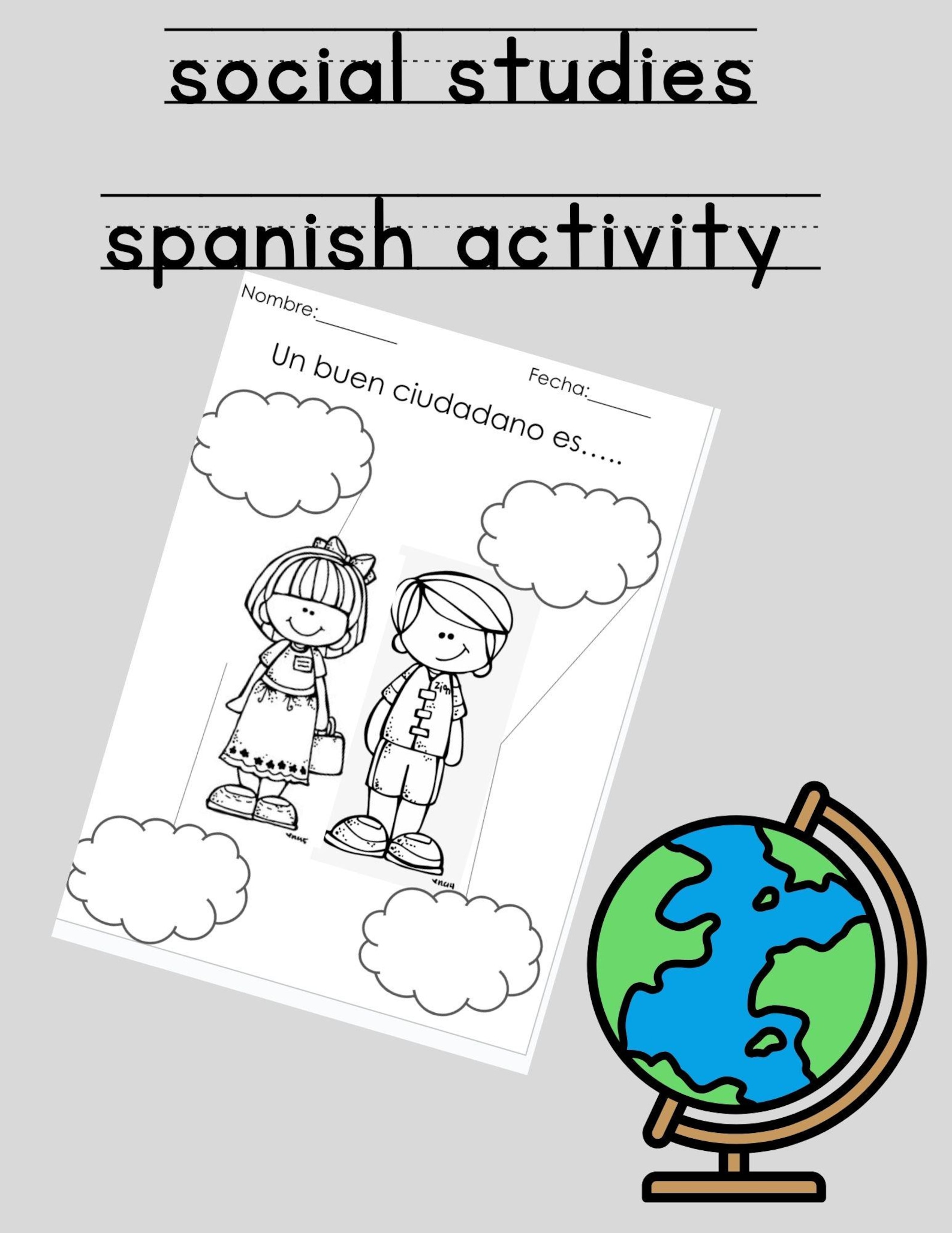 Estudios Sociales Un Buen Cuidadano Actividad/ Spanish Social Studies ...