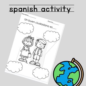 Estudios Sociales Un Buen Cuidadano Actividad/ Spanish Social Studies ...