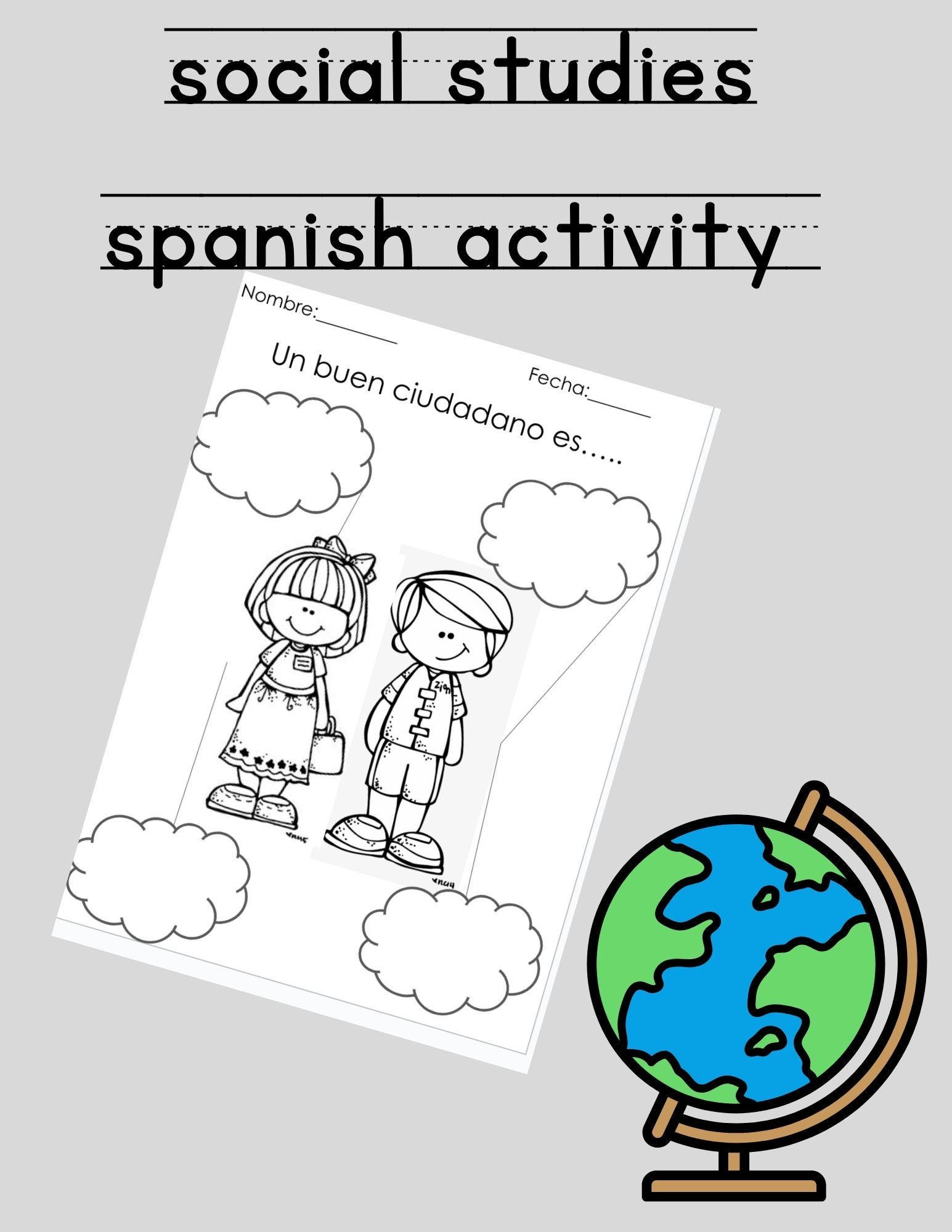 Estudios Sociales Un Buen Cuidadano Actividad/ Spanish Social Studies ...