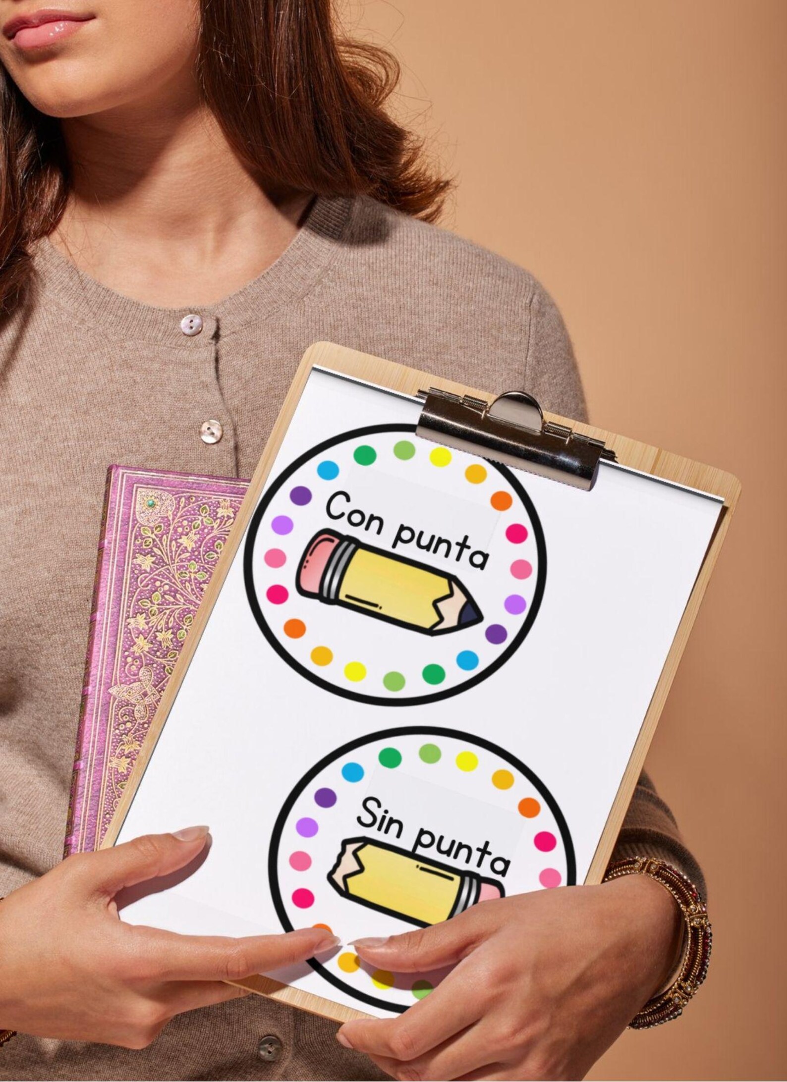 Pencil Labels in Spanish/ Digital Download/ Cute Pencil Label ...