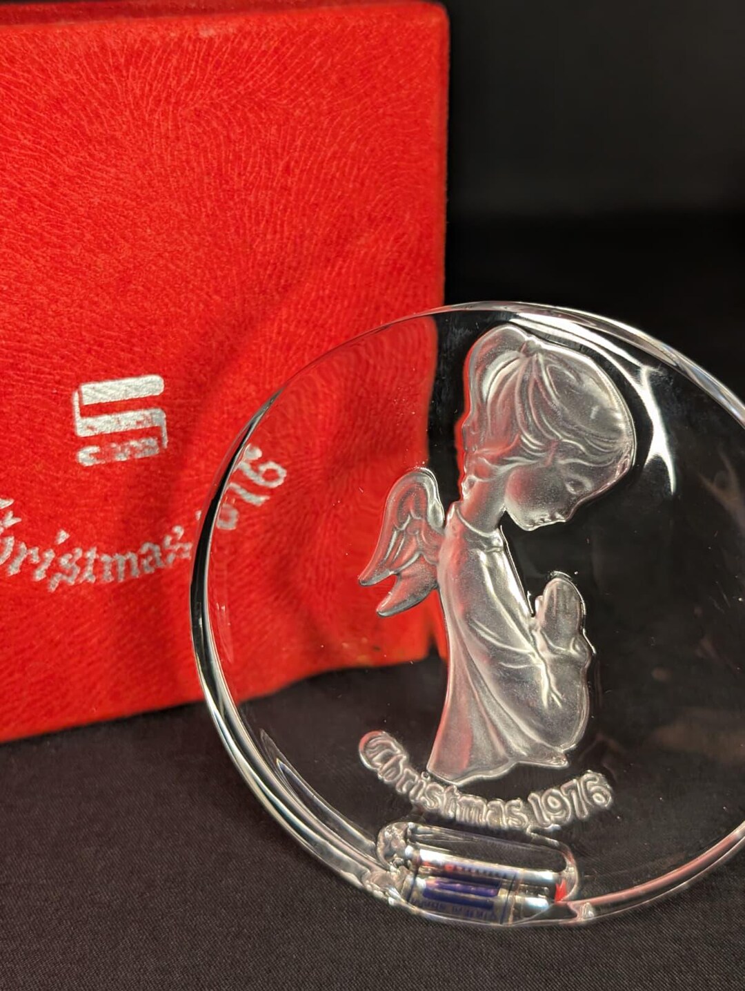 RARE Vintage Schmid 1976 Crystal Christmas Plaque W/ Box – Italy – 3.5 ...