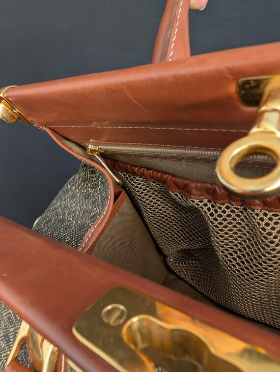 Vintage Hartmann Tweed & Belting Leather Train Case B… - Gem