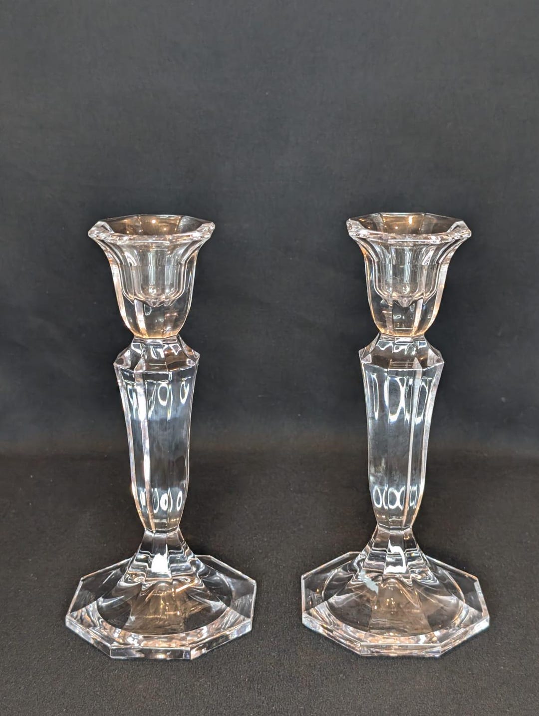 Vintage Towle Full Lead Crystal Candlesticks – 8" Tall, Made in Austria ...