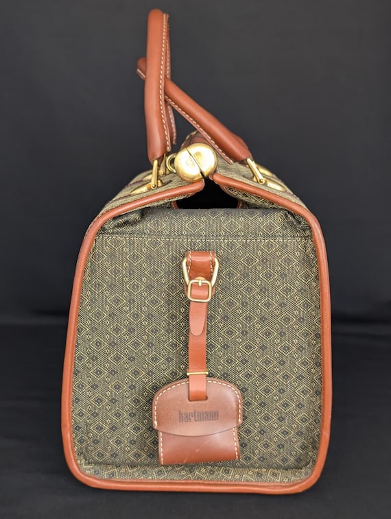 Vintage Hartmann Tweed & Belting Leather Train Case B… - Gem
