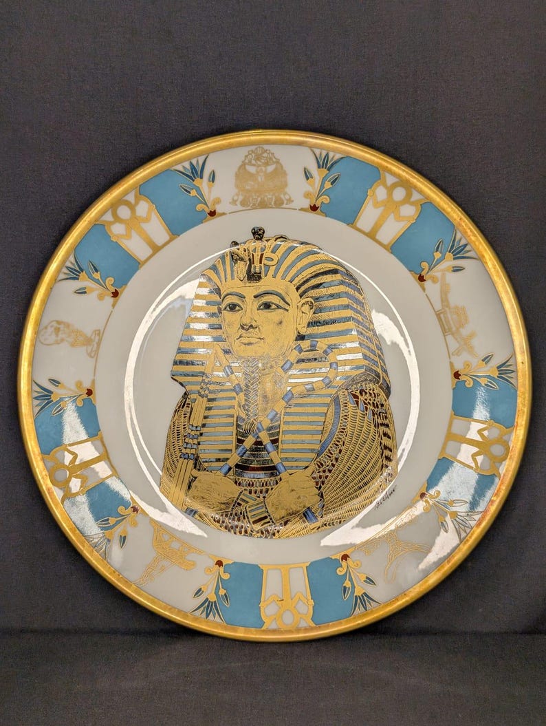 Boehm Plate – Treasures of Tutankhamun Collection, 1976, 24kt Gold ...