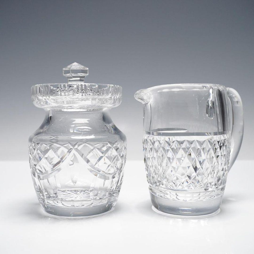 Waterford Crystal Jam Jar & Creamer Set – 2pc, Etched Marks, Ireland - Etsy