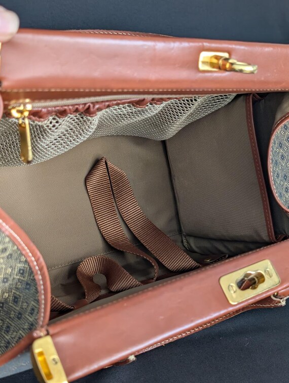 Vintage Hartmann Tweed & Belting Leather Train Case B… - Gem