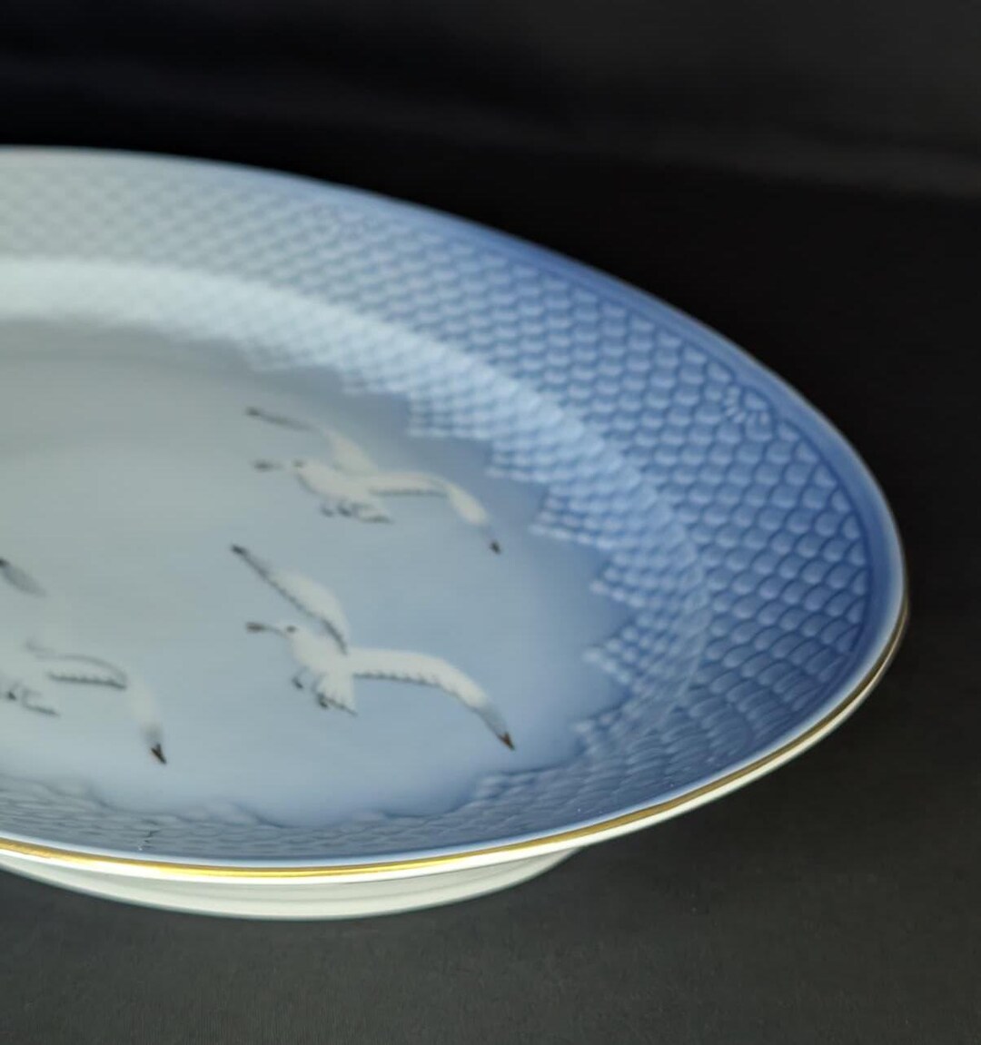 Vintage B&G Copenhagen Seagull Oval Serving Platter 16 Denmark Blue ...