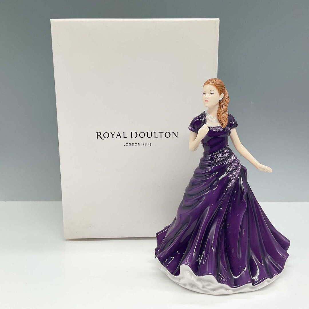 Royal Doulton Lisa Figurine HN5600 W/ Box – Purple Gown, England, 7 ...
