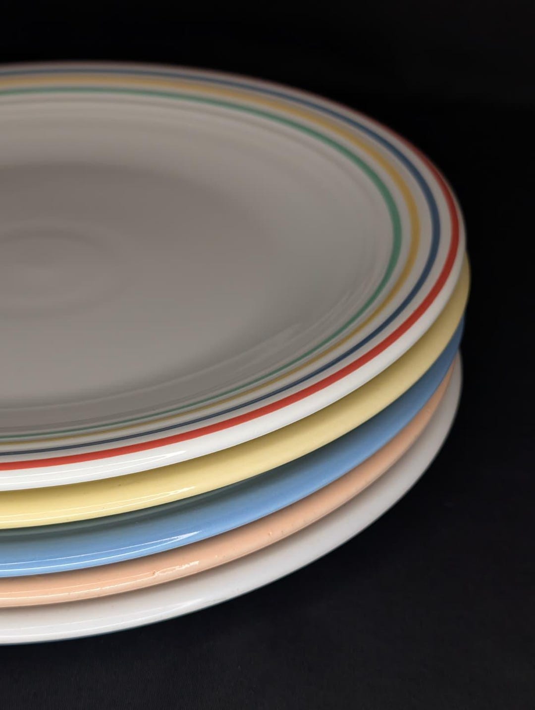 Set of 5 VTG Fiestaware Dinner Plates 11.75" Mixed Colors HLC USA - Etsy