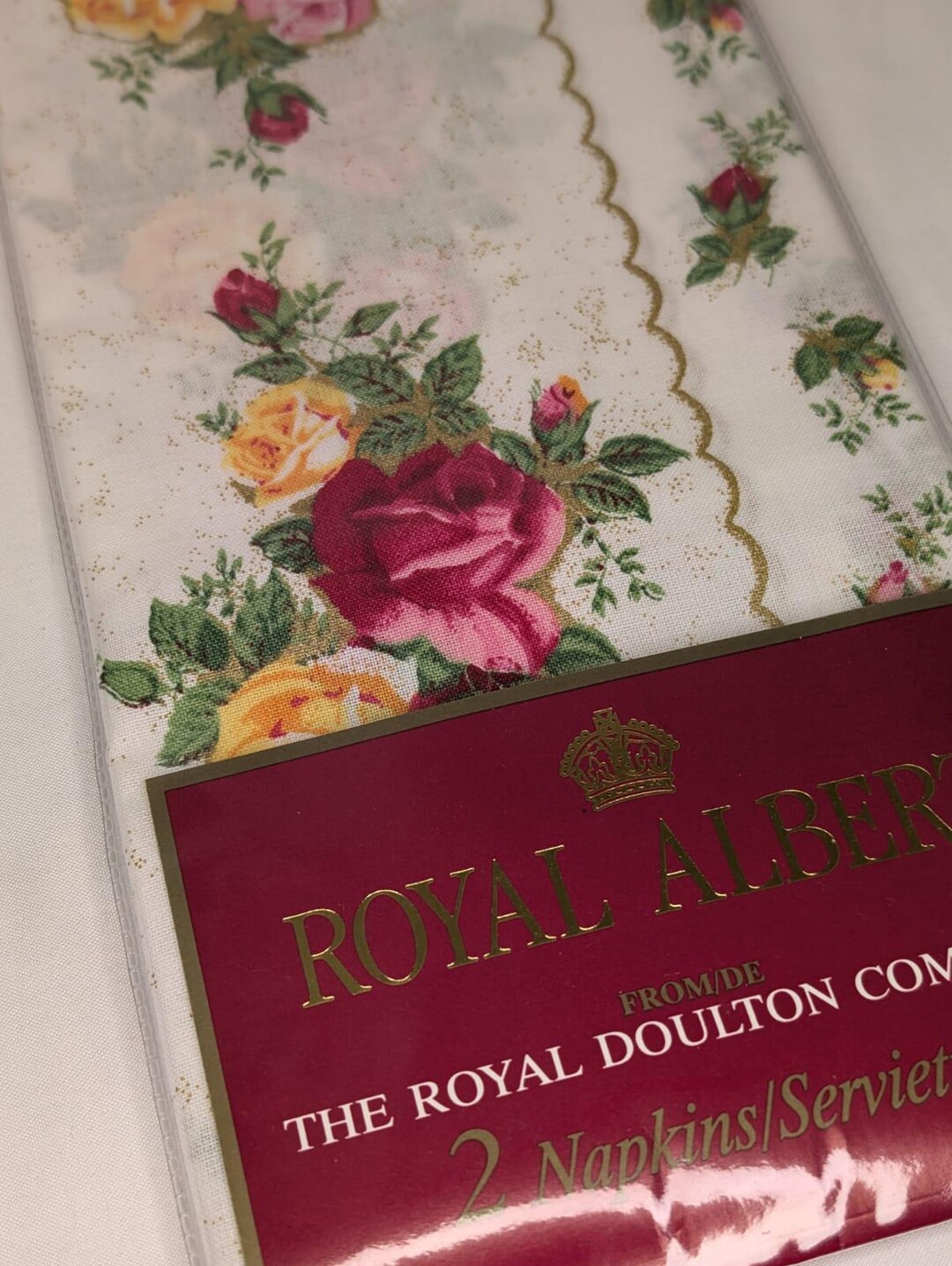 Royal Albert Old Country Roses Cloth Napkins New in Package, Set of 2 ...