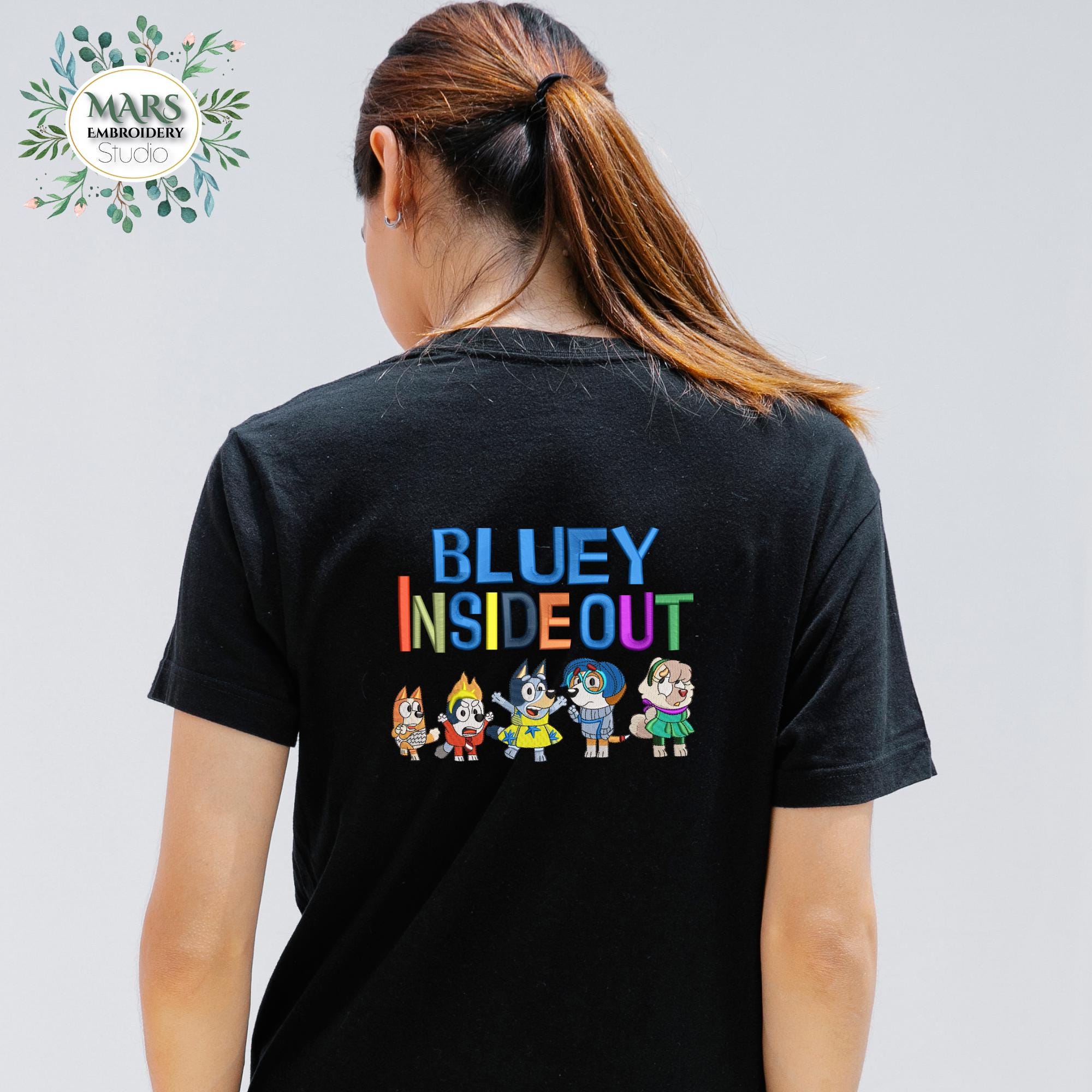 Bluey Inside Out Party Embroidery Design (instant Download) - Etsy