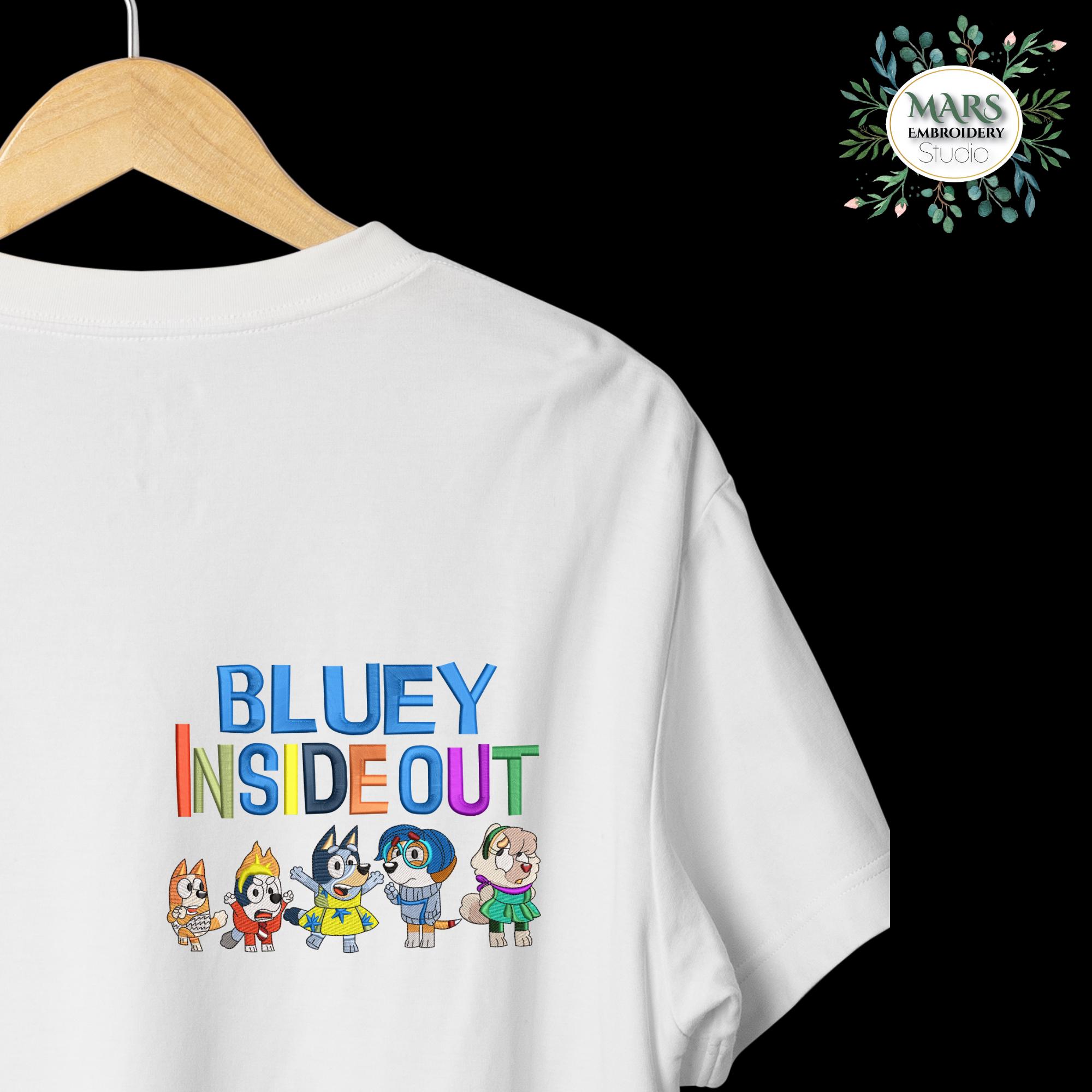 Bluey Inside Out Party Embroidery Design (instant Download) - Etsy