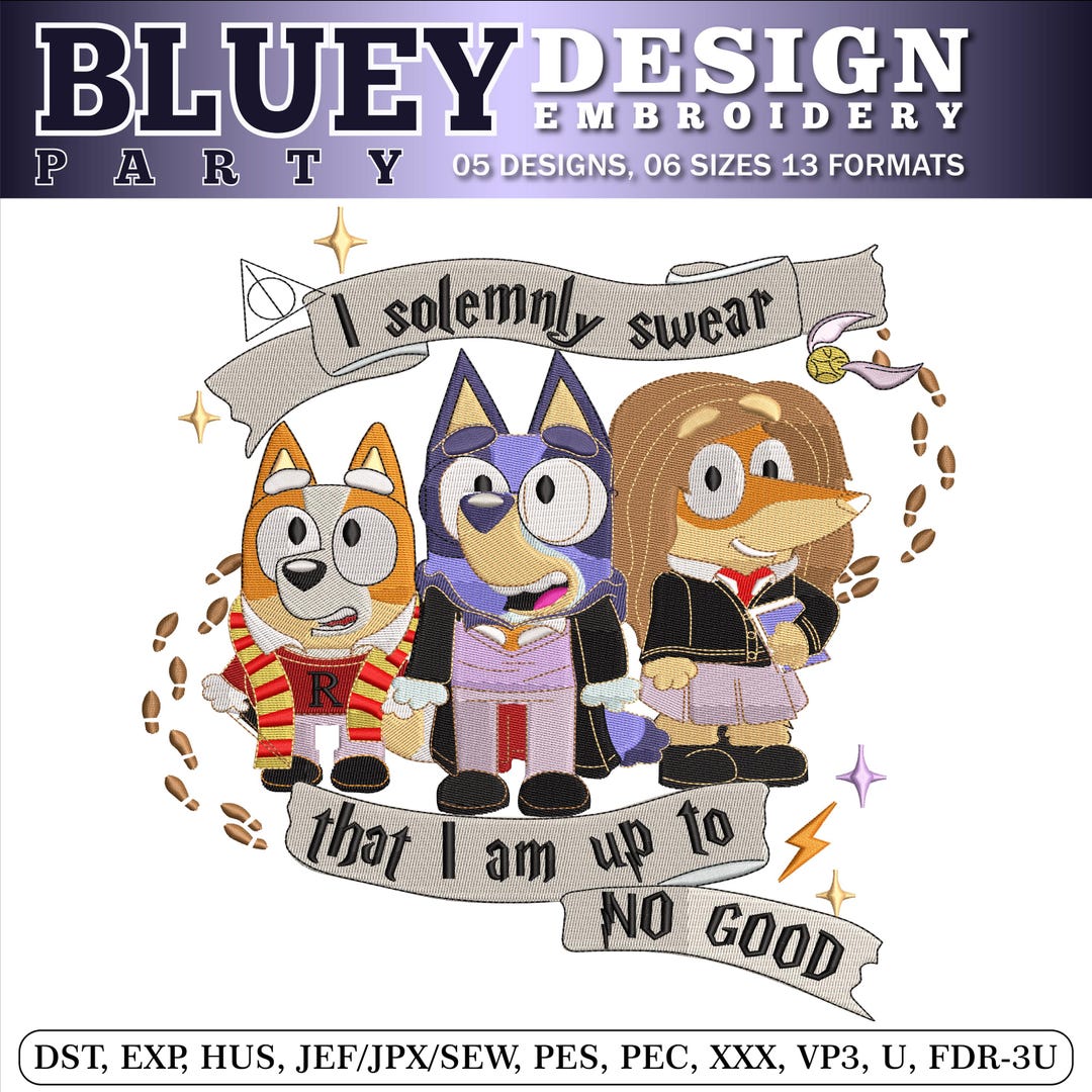 Bluey Party Embroidery Design File, Bluey Party Design, Bluey Party ...