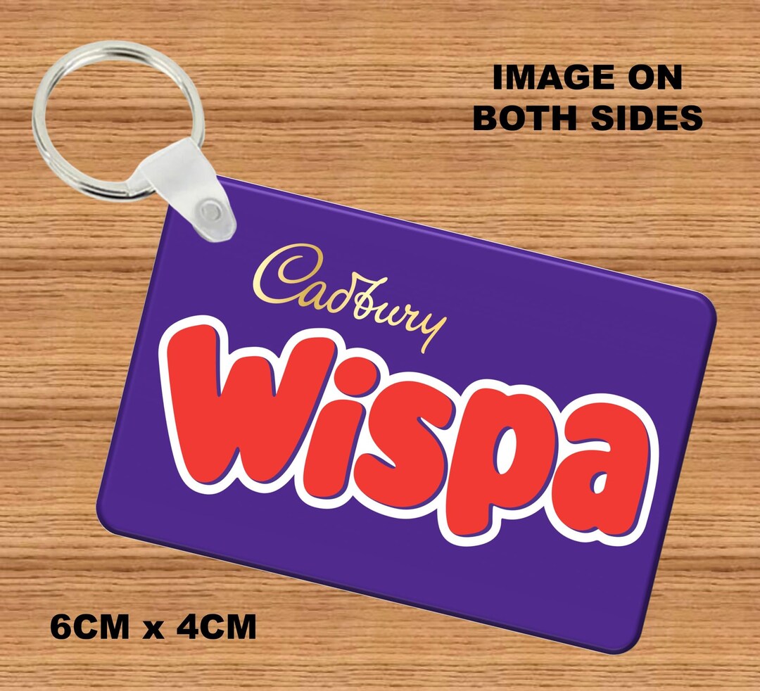 Wispa Chocolate Bar Key Ring, Image on Both Sides Unique Gift for Any ...