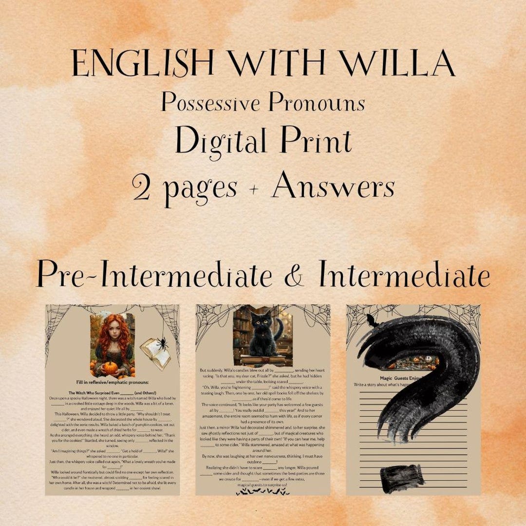 English With Willa the Witch. Episode 1. Reflexive Pronouns Activity ...