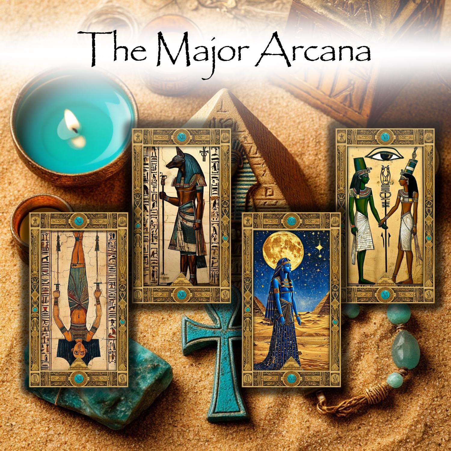 NEW! Physical Edition Ancient Egyptian Complete Tarot Deck – 78 Cards ...