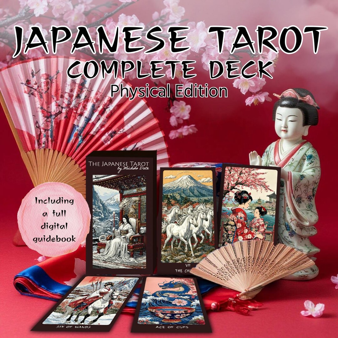 Japanese Tarot: 78 Cards + Tuck Box Luxury Silk Touch + Digital ...