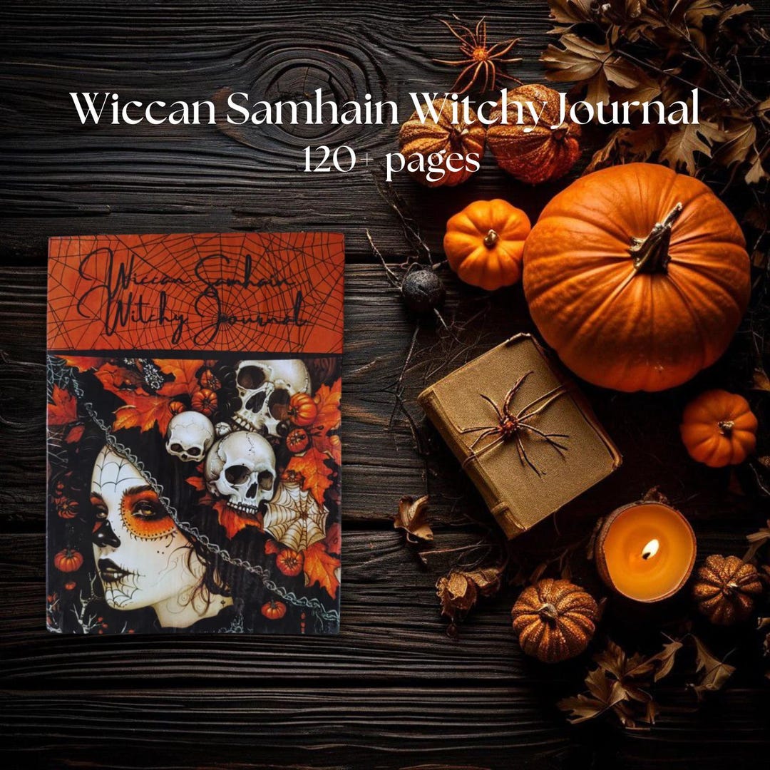 Samhain Witchy Wiccan Journal: 120 Color Printed Pages Hand Made - Etsy