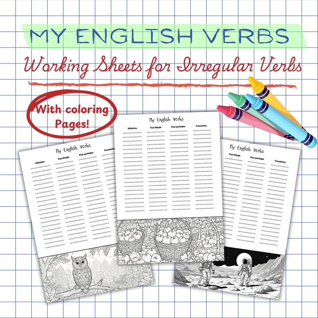 My English Verbs. Irregular Verbs Write Down Activity Printable Digital ...