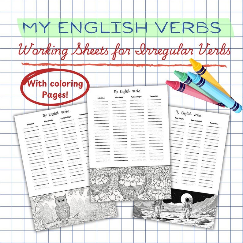 My English Verbs. Irregular Verbs Write Down Activity Printable Digital ...
