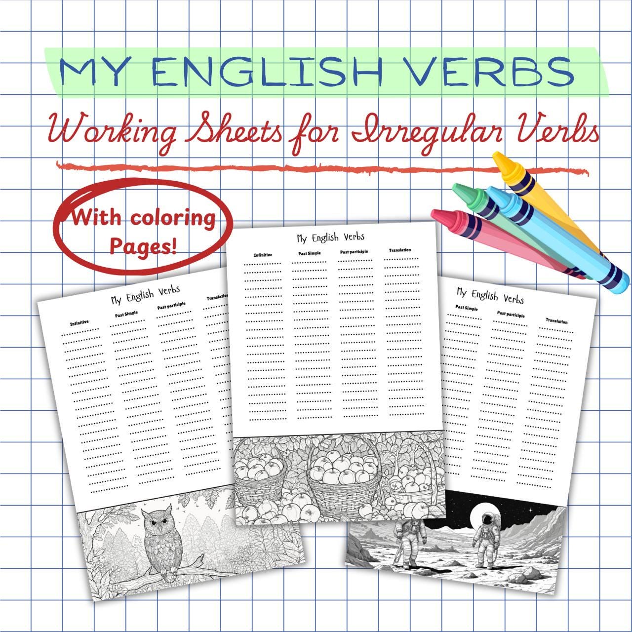 My English Verbs. Irregular Verbs Write Down Activity Printable Digital ...
