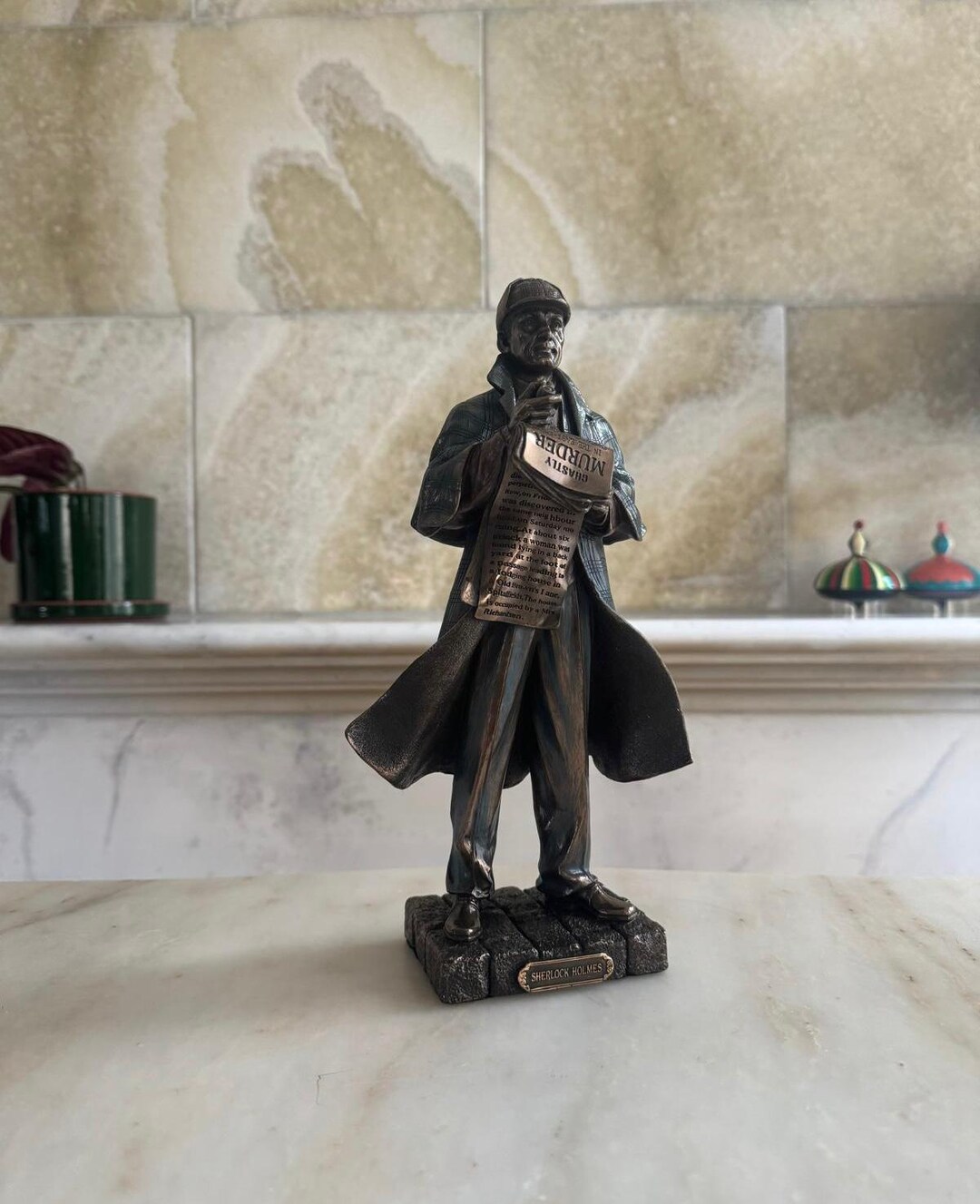 Sherlock Holmes Statue Figurine Sculpture - Etsy