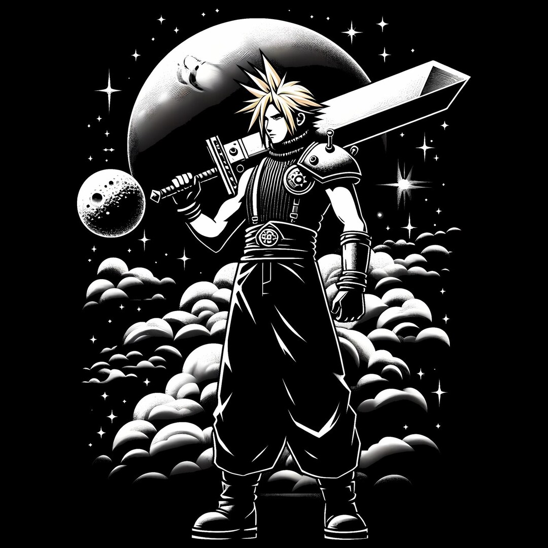 Final Fantasy 7 VII - FF7 - Cloud Strife Video Game Graphic T-shirt ...