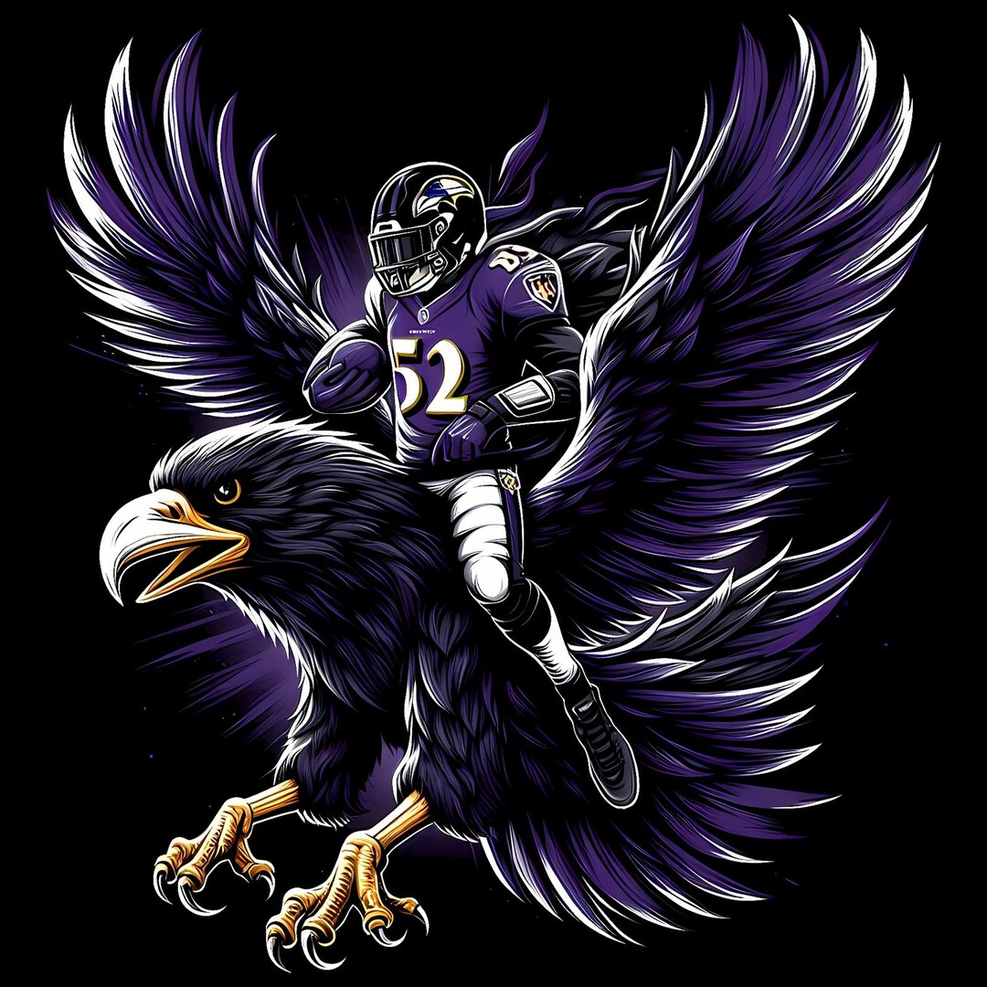 Baltimore Ravens Football Flying Raven Ray Lewis Graphic T-shirt - Etsy