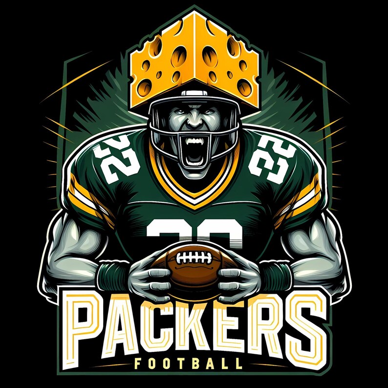 Green Bay Packers Football Team Graphic T-shirt - Etsy