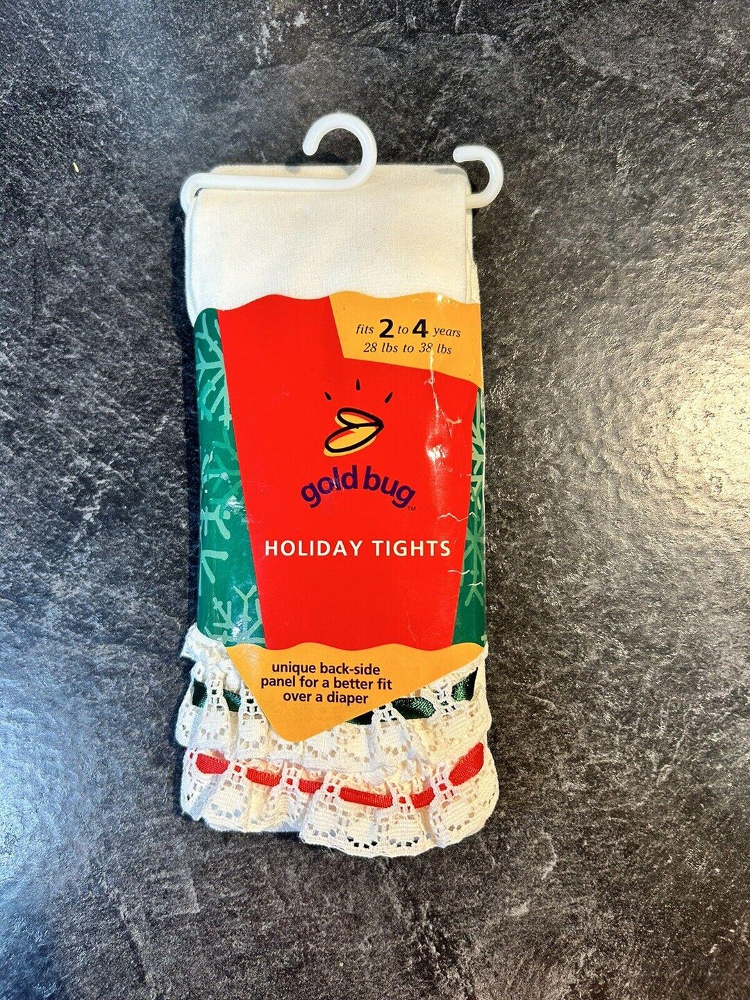 Vintage Goldbug Ruffled Tights Toddler 2-4 Years Holiday Christmas NOS ...