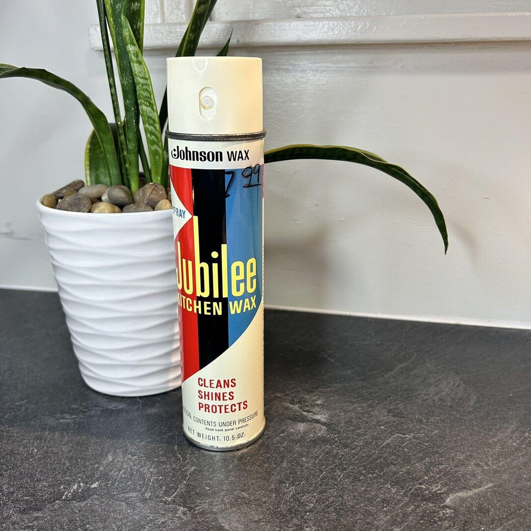 NOS Vintage Johnson Wax Jubilee Kitchen Wax Spray Cleaner Prop FULL 10. ...